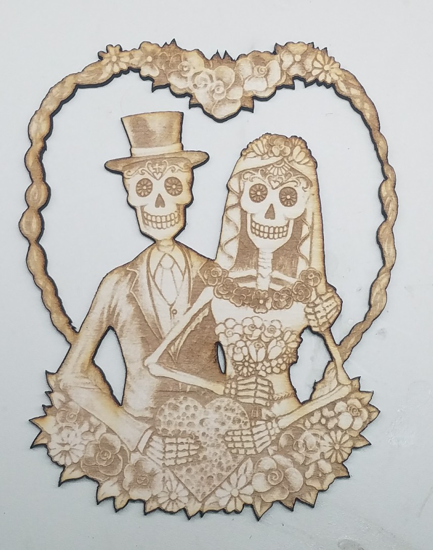 Sugar Skull Bride And Groom Day Of The Dead Folk Art Sugar Skulls