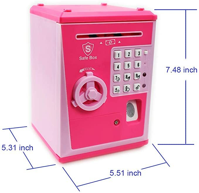 Mini ATM Savings Bank, Electronic Voice Piggy Bank, Kids Safe Box | eBay