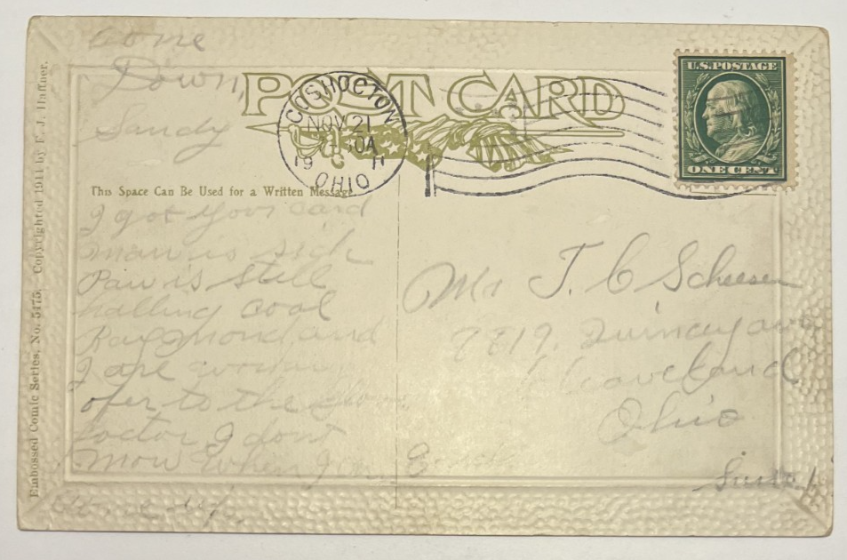 So Long! Man with Long Legs, Vintage Embossed Comic Humor Postcard ...