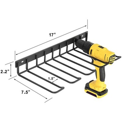 4 Slot Tool Shelf Tool Organizer Power Tool Storage Organizer Rack Wall ...