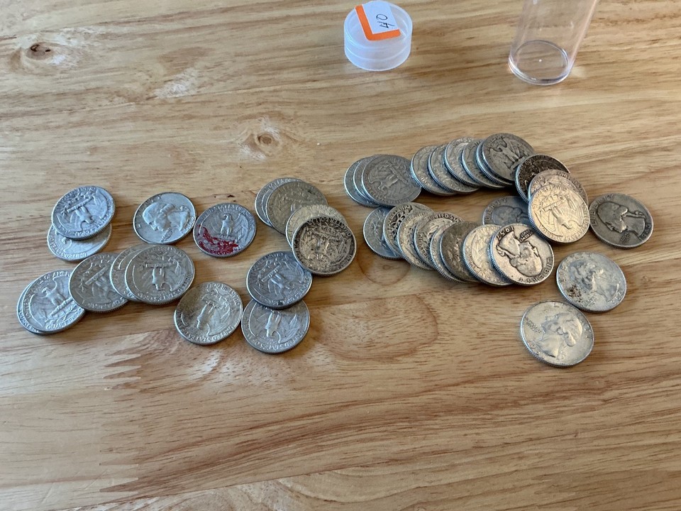 90% Silver Quarters - Roll of 40 - $10 Face Value All Dates Good | eBay