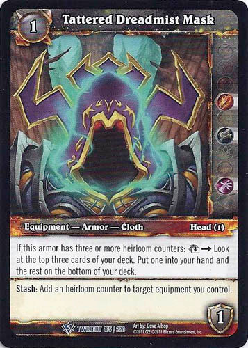 WOW WARCRAFT TCG TWILIGHT : TATTERED DREADMIST MASK X 4 | eBay