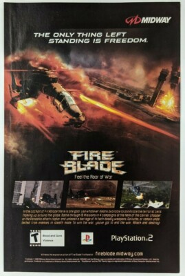Fire Blade Print Ad Game Poster Art PROMO Original PlayStation 2 PS2 ...