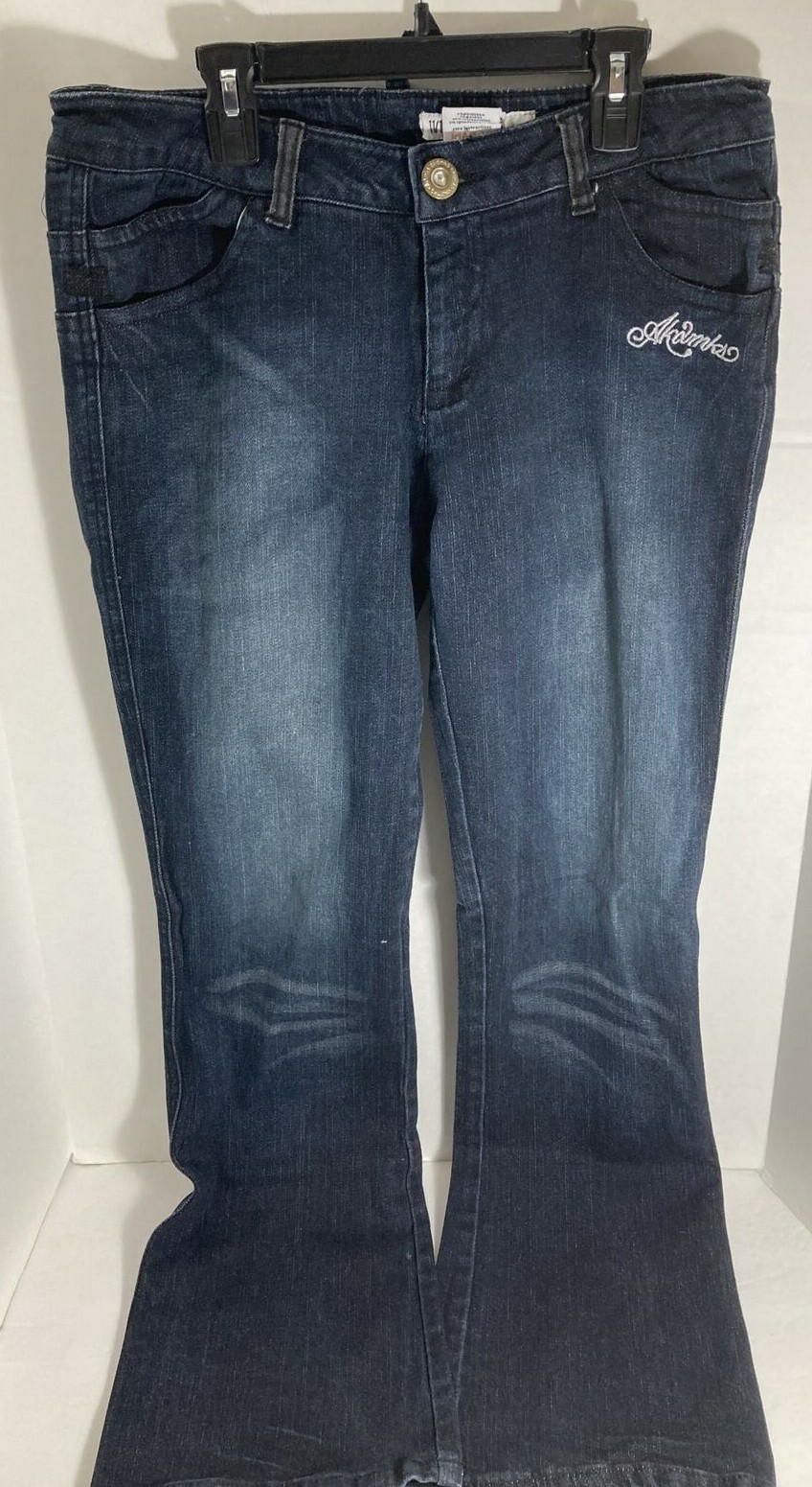 AKDMKS women size 11/12 Embroidered "On the Money" with flowers Dark ...