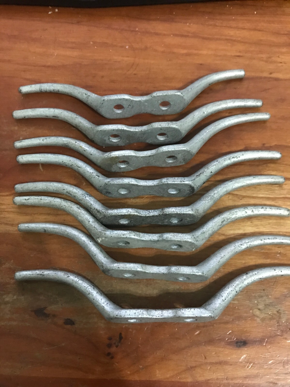 SET OF 8 Galvanized ROPE LINE CLEATS FLAG TIE DOWNS 5.75” | eBay