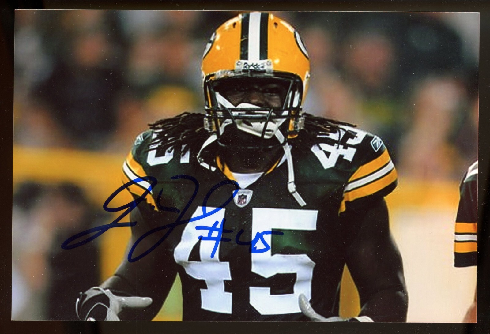 QUINN JOHNSON Signed Packers Photo authentic 4x6 CANDID LSU TIGER auto ...