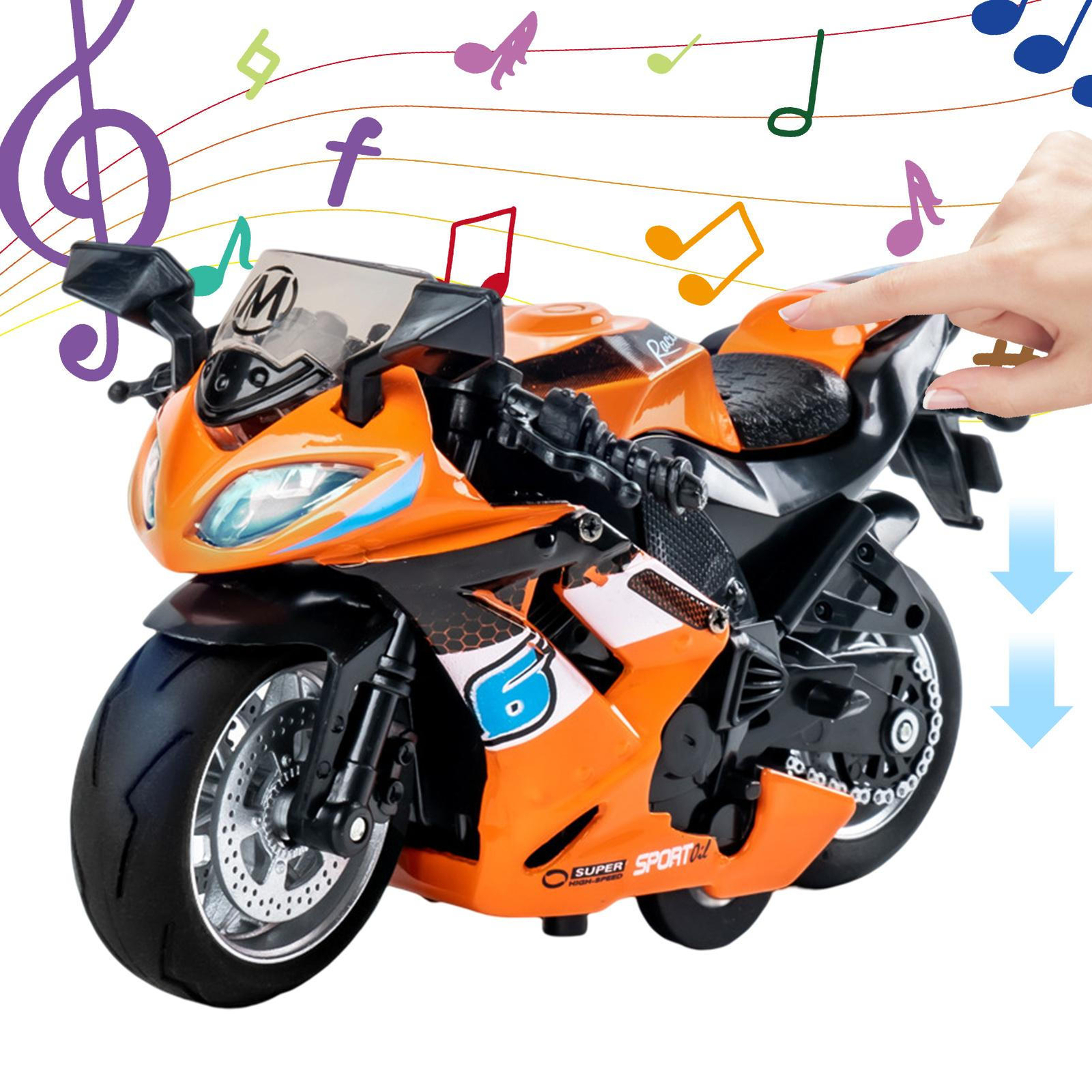 Motorcycles Model Diecast Alloy Toy Motorcycle Model Sound Light ...