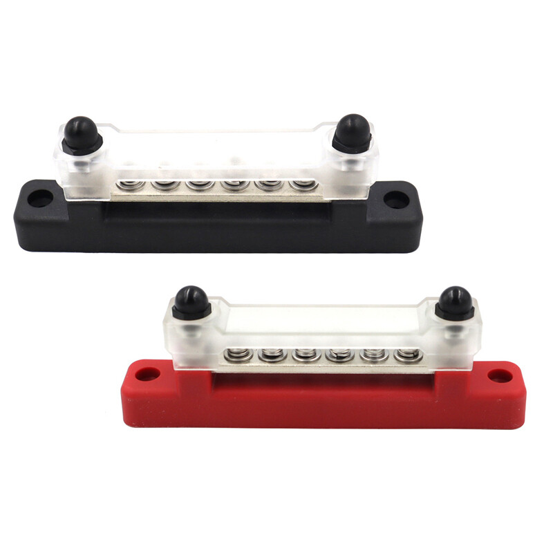 1Set Durable 12 Terminal Block Bus Bar/Cover 12V Distribution Bus Bar ...
