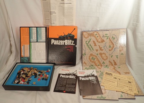 Panzer Blitz Avalon Hill Tank Bookcase Board Game Vintage Tactical ...