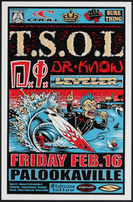 T.S.O.L A.i. Dr. Know Leveler 2001 Poster Palookaville Jimbo Phillips ...