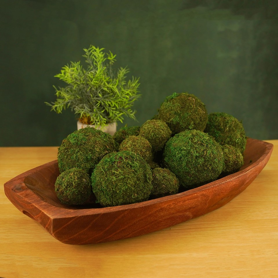 Decorative Moss Balls Set - Fake Moss Balls for Bowl Fillers ...