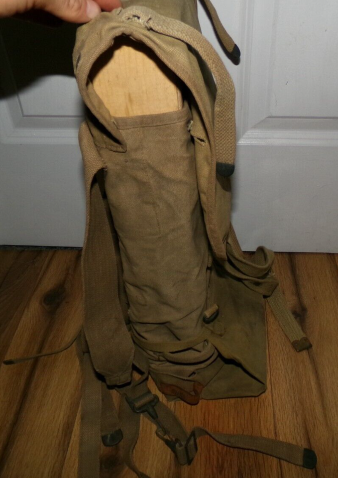 Antique Long 1918 WW1 US M1910 Haversack Pack WWI Khaki Mess kit Meat ...