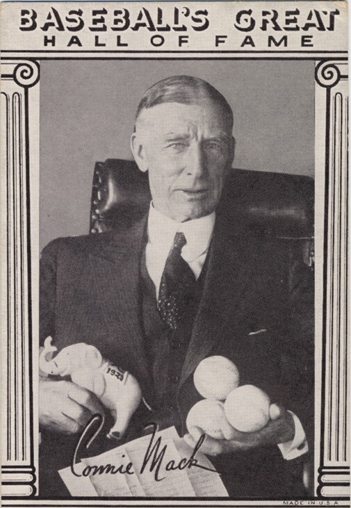 CONNIE MACK BASEBALL CARD *2X3 MAGNET* CATCHER MANAGER WORLD SERIES ...