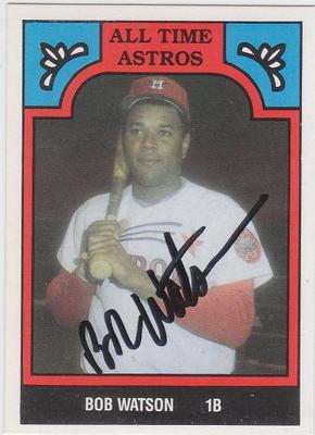 BOB WATSON Autographed Signed 1986 TCMA card All Time Houston Astros ...