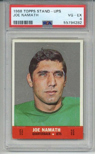 1968 TOPPS STAND UPS JOE NAMATH FOOTBALL CARD NEW YORK JETS ICON PSA 4 ...