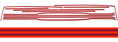 NEW Paint Break Body Stripe Kit Red-Dark Red 81-91 GM C/K Square Body ...