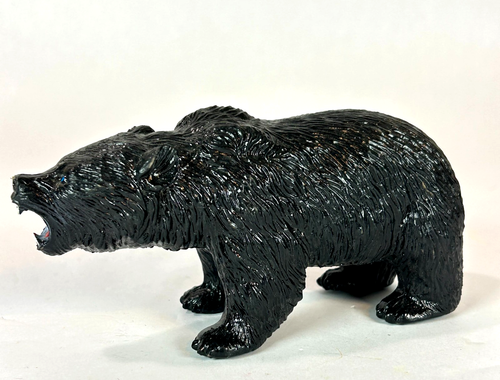 Vintage AAA Black Bear Figurine Roaring 5" PVC Toy Wild Animal Figure ...