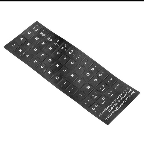 Latin Spanish Keyboard Sticker .non-transparent for all laptops and PCs ...