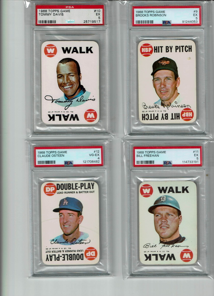 1968 Topps Baseball Card Game Full Complete Set (1-33) All PSA Graded ...