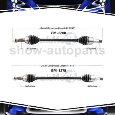 TrakMotive Rear Left Rear Right 2Of CV Axle Shaft For Chevrolet Equinox ...