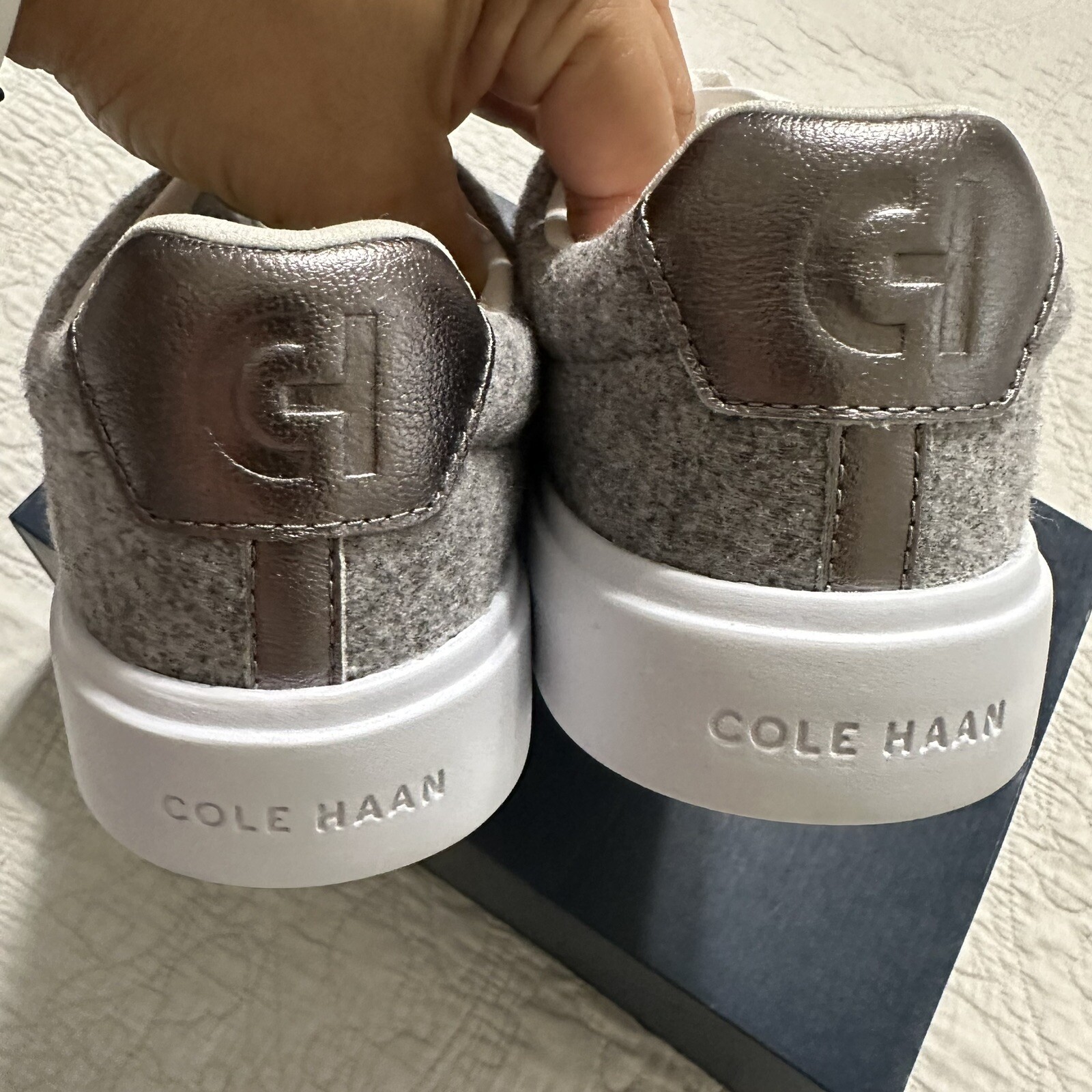 Cole Haan NWOB Grand 360 Women’s Casual Sneaker In Gray/Silver Sz.9.5B ...