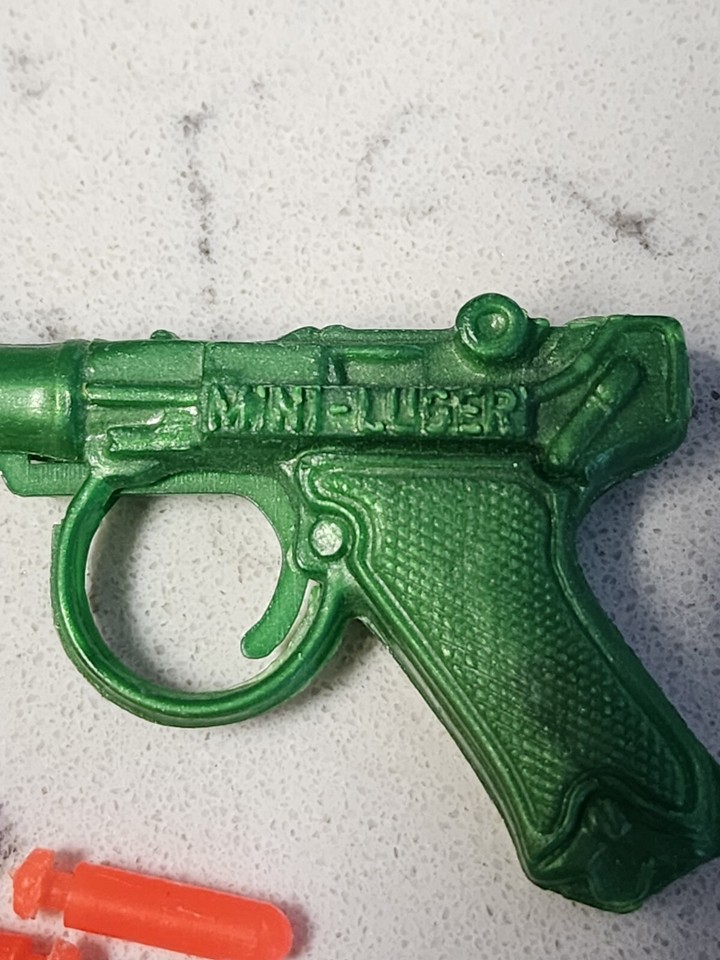 Vintage Toy Mini Luger Gun Spring Loaded Fires Mini Plastic Bullets | eBay