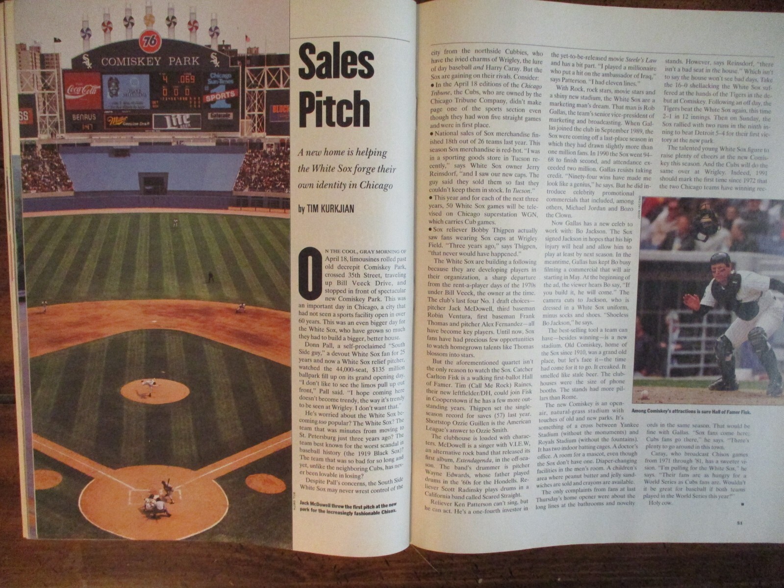 Ar-1991 SPORTS ILLUSTRATED Mag(BILLIE JEAN KING/NEW COMISKEY PARK ...