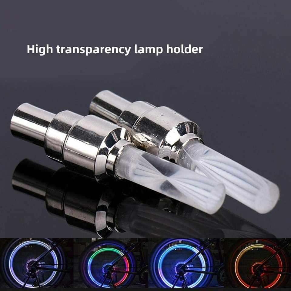 US 2Pcs Valve Stem LED CAP for Bike Bicycle Car Motorcycle Wheel Tire ...