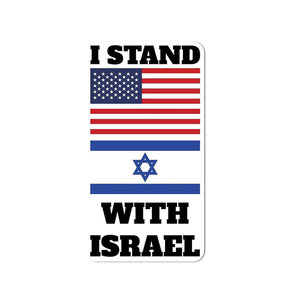 I Stand with Israel Support Israeli Flag Decal Vinyl Car Sticker Laptop ...