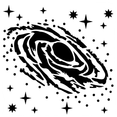 Really Great Stencils, Galaxy 1 Stencil, 6x6", Swirling Stars, Outer Space | eBay
