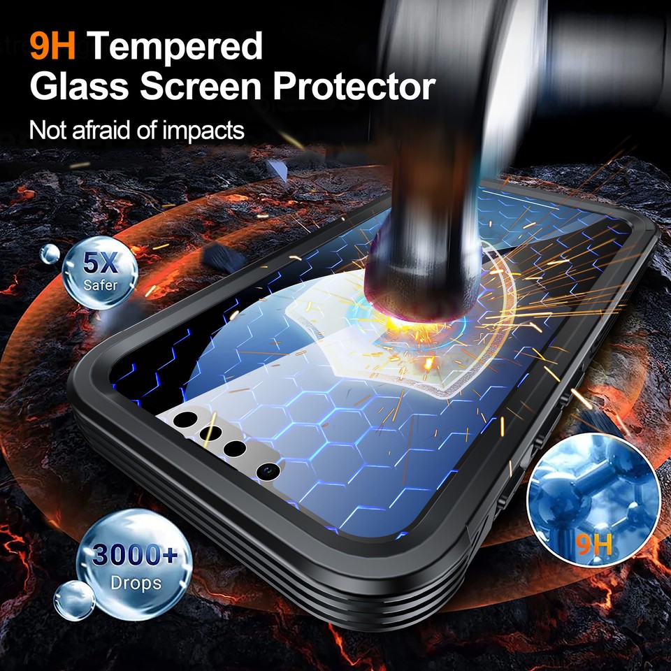 For iPhone 16e Case MagSafe Magnetic Shockproof Built-in Glass Screen ...