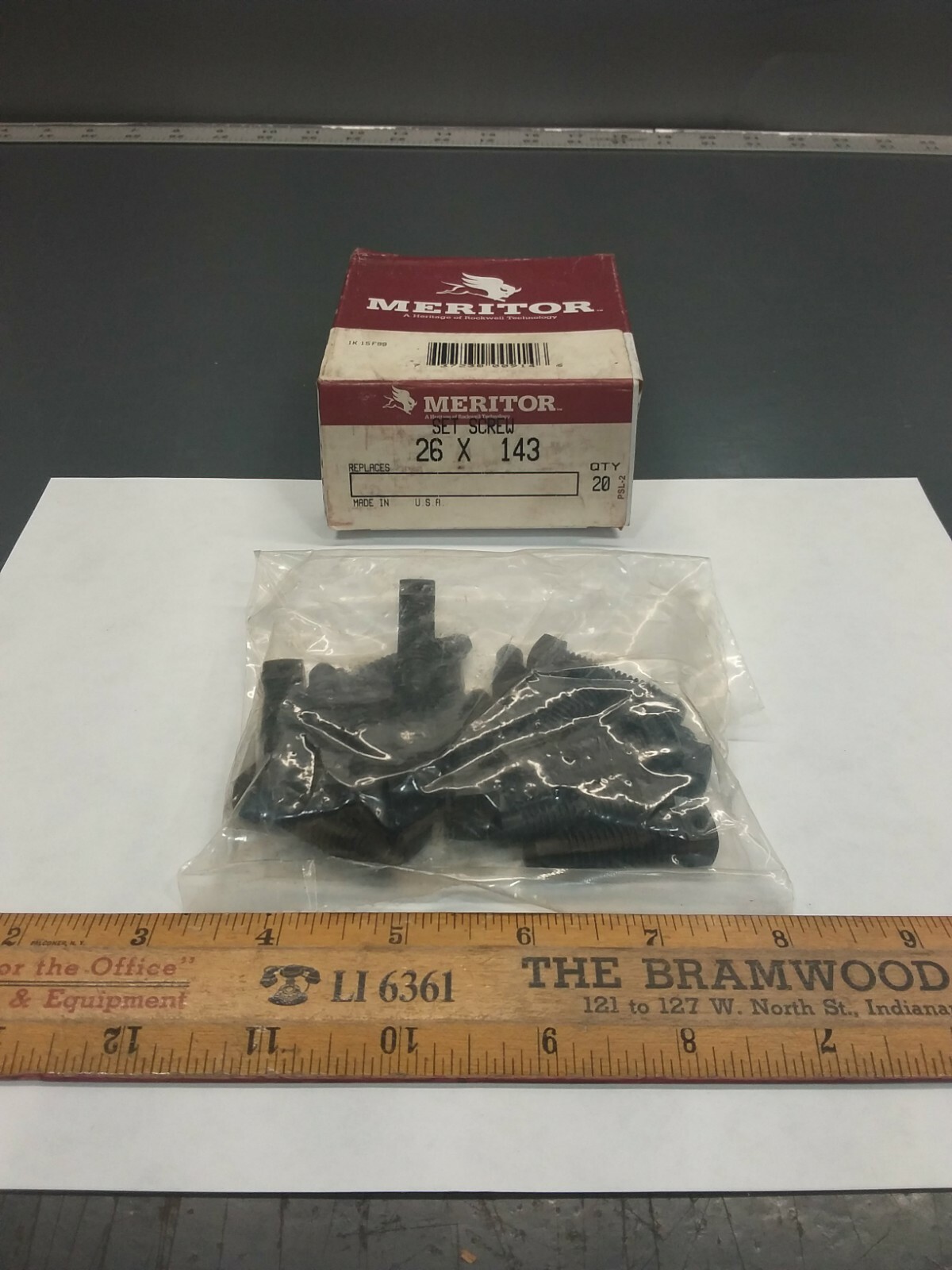 20/PACK of Genuine Meritor 26X143 Set Screws, Brake Pin Anchor Bolt w ...