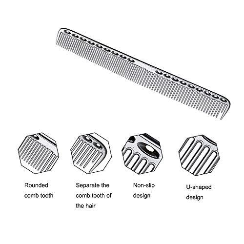 2 Pack Stainless Steel Hair Combs Anti-Static Styling Comb Hairdressing ...