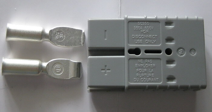 CONNECTOR -FORKLIFT BATTERY CHARGER CONTACTS GRAY SB350 SB 350 *1/0 2/0 ...