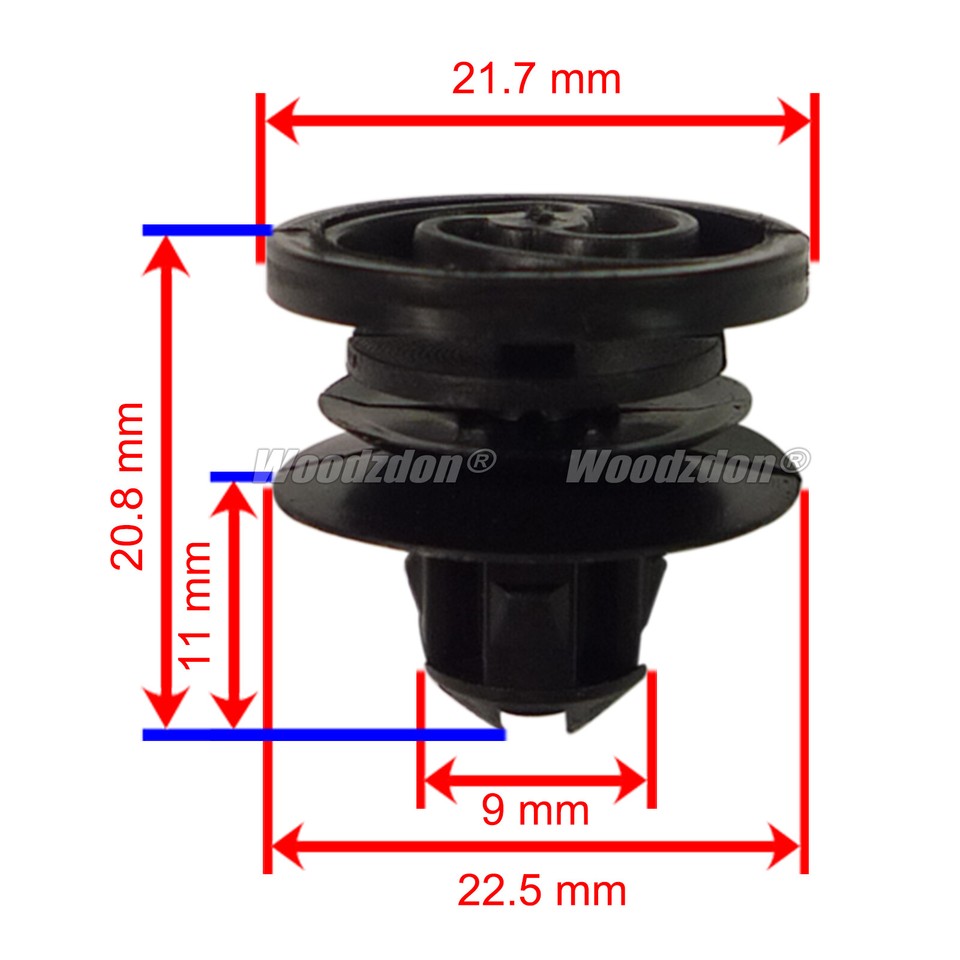 50x Door Trim Panel Clips Fit 10mm Hole for VW Golf Jetta Mk4 Passat ...