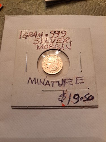 Rare Silver 1 Gram Morgan Dollar Pattern Silver Round .999 Fine Silver ...