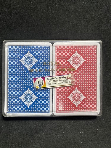 2 Deck Set Royal 100% Plastic Playing Cards ~ Washable Waterproof ~ Red ...