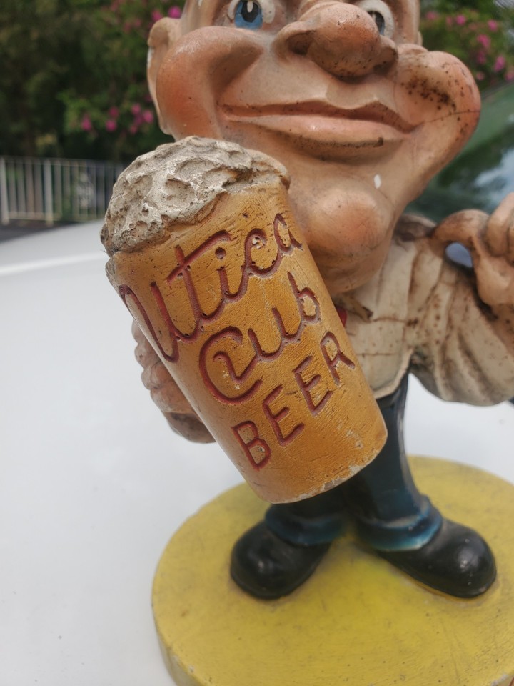 Utica Club Beer Back Bar Chalkware Statue U C For Me | eBay