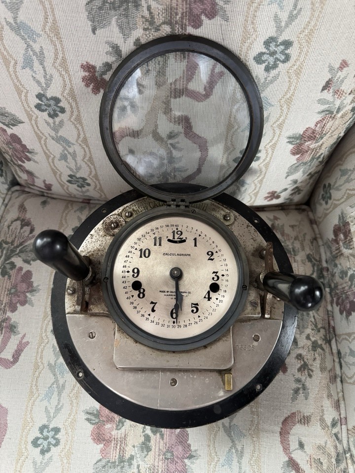 Calculagraph Co. Ship's Clock Metal Glass Maritime Timer United States ...