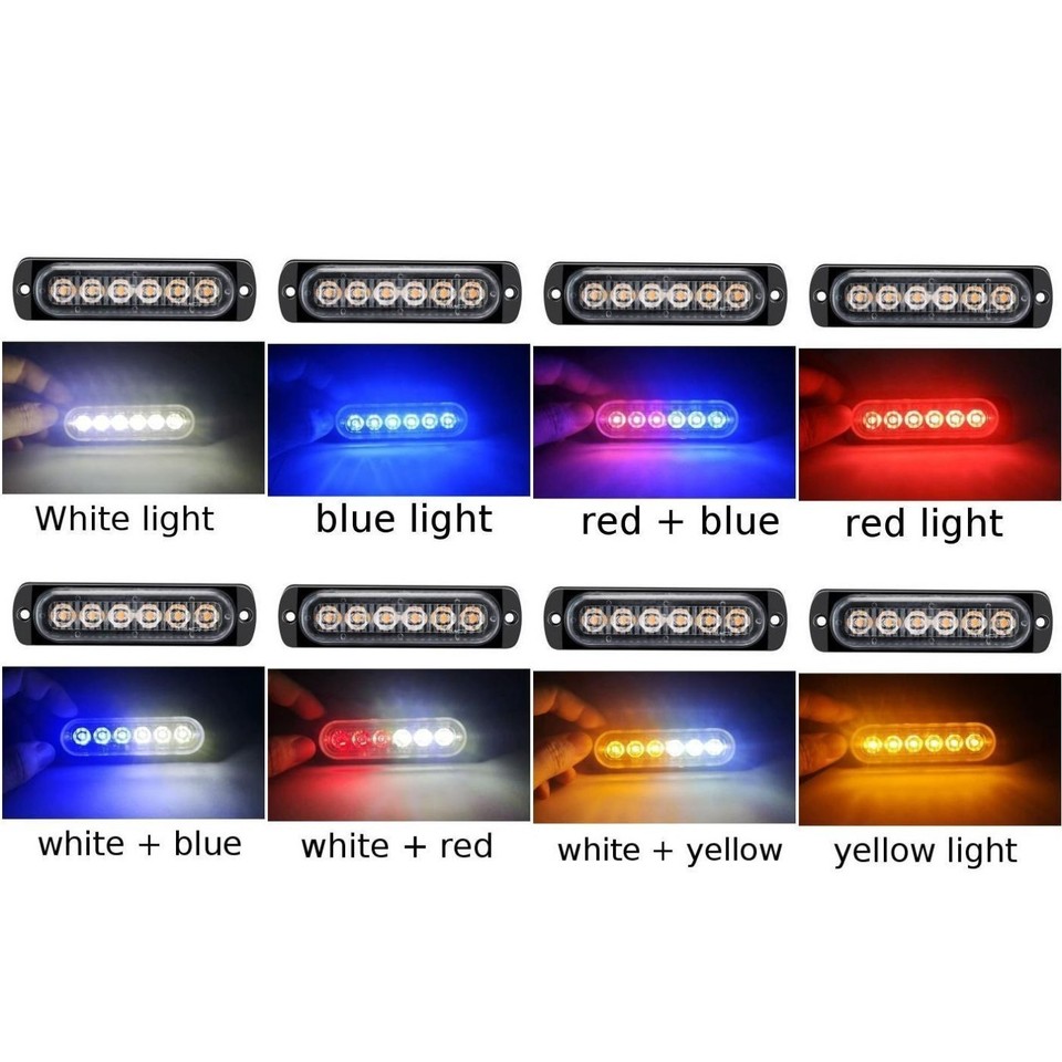 Ultra Thin 6 LED Lights for Car Grilles High Intensity and Easy ...