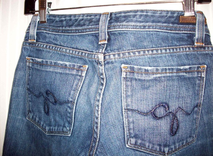 GUESS Dream Low-rise Boot-cut Factory Faded Dark Wash 28 x 30 Stretch ...