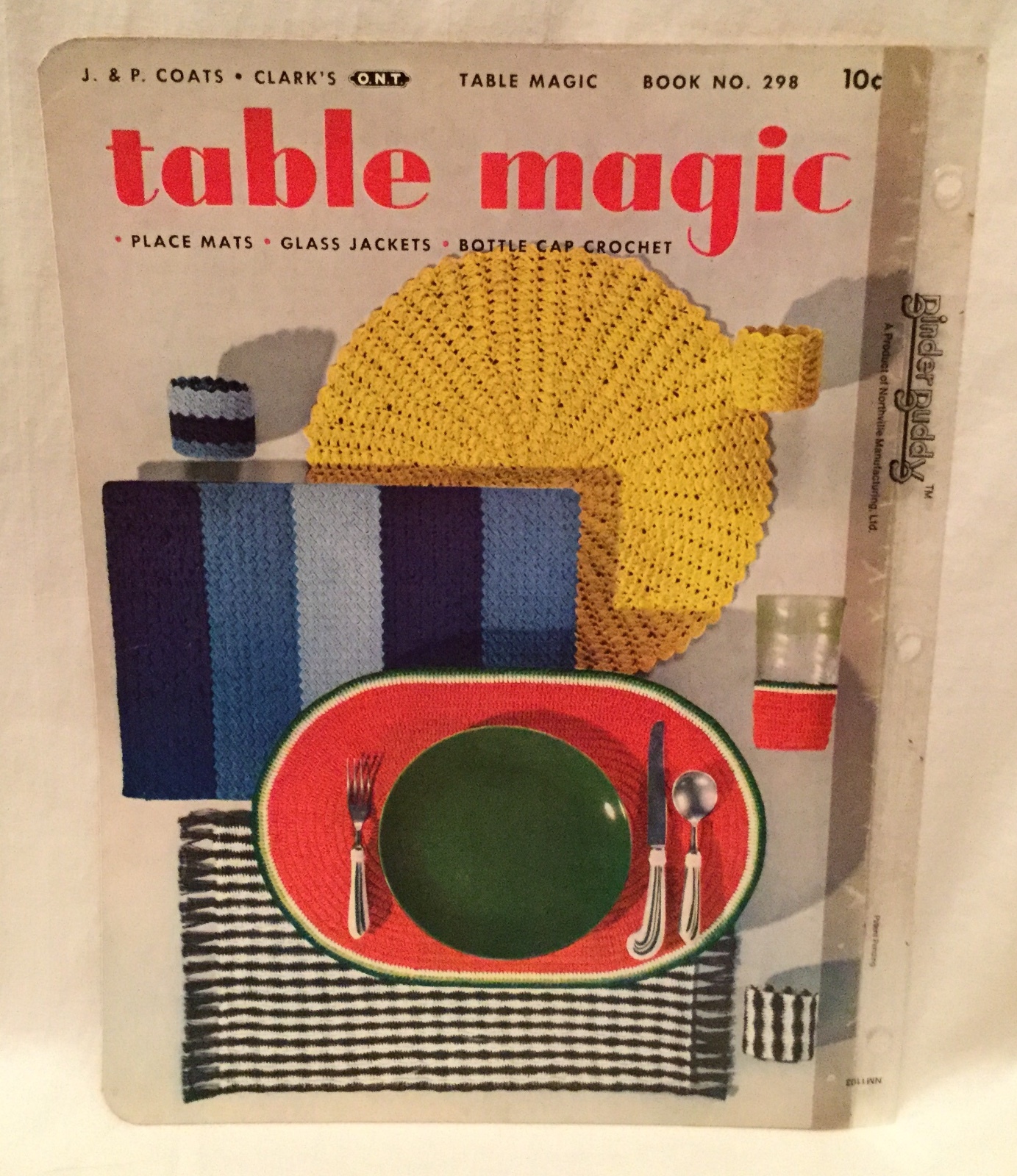 Vintage J & P Coats & Clarks Table Magic Book No. 298 Place Mats Glass ...