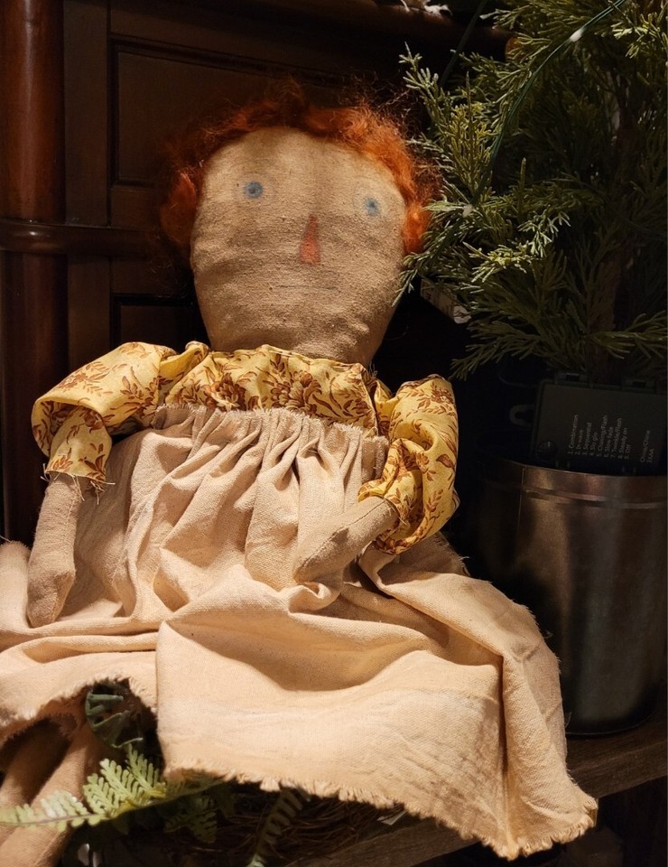 HANDMADE PRIMITIVE RAG DOLL ANN | eBay