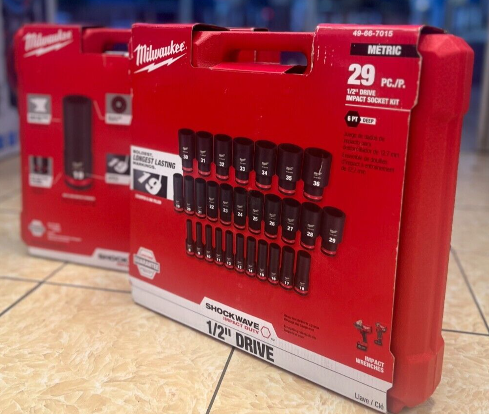 Milwaukee 29 Pc./P. 1/2 Drive Impact Socket Kit 45242582570 | eBay
