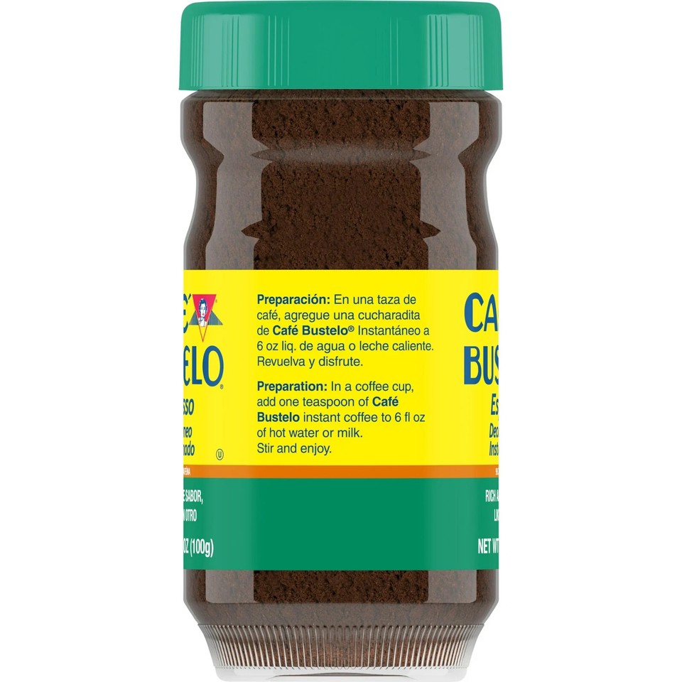 Cafe Bustelo Decaf Espresso Style, Instant Coffee Jar, 3.5 oz (6 Pack ...