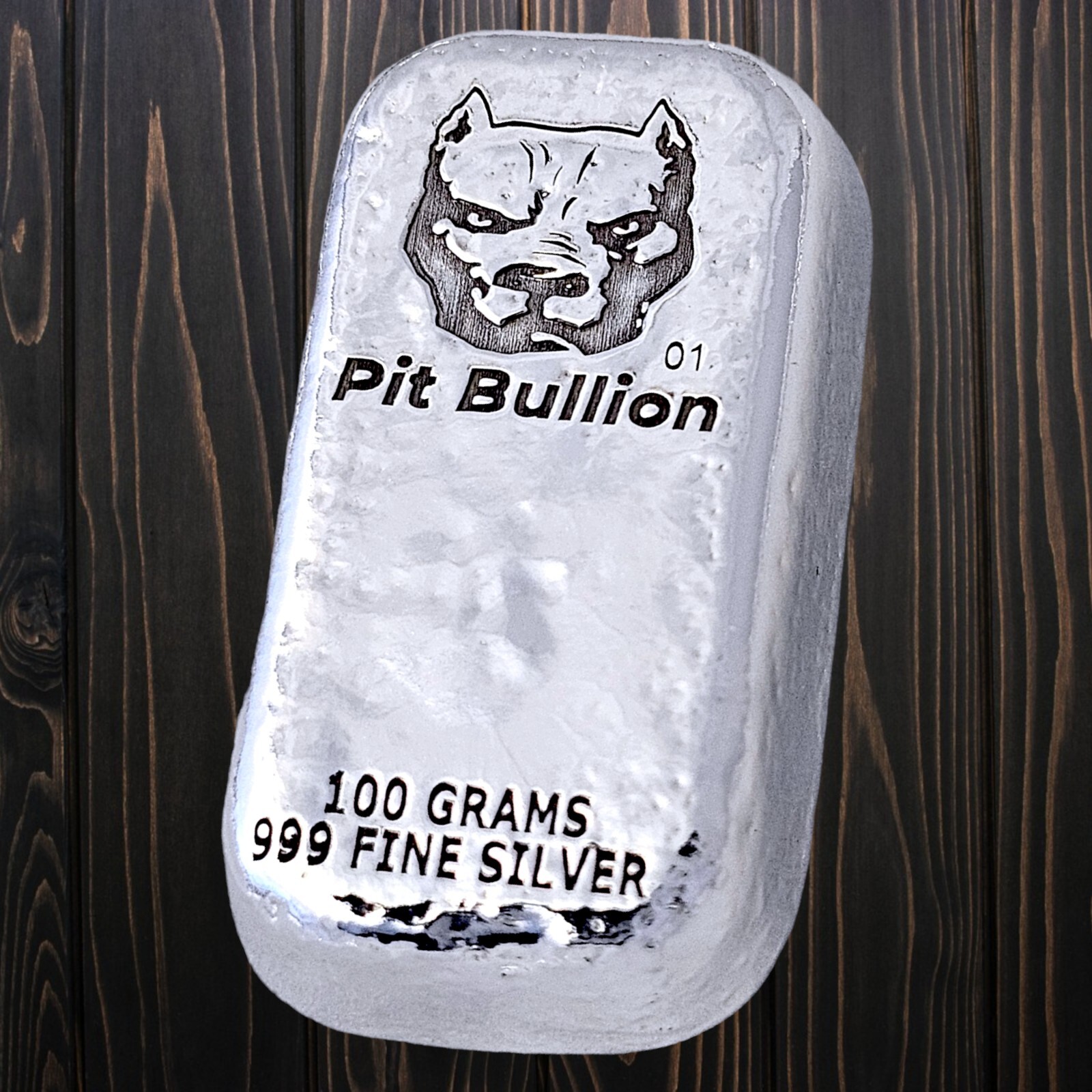 Pit Bullion - 100 Gram - .999 Hand Poured Silver | eBay