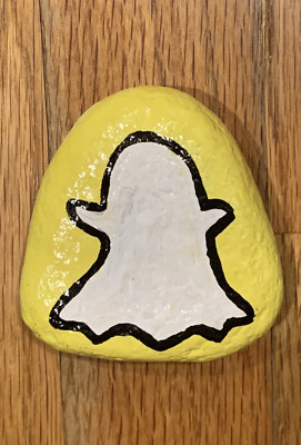 Funny Snapchat Logo Rock Painting Social Media Crafts | eBay