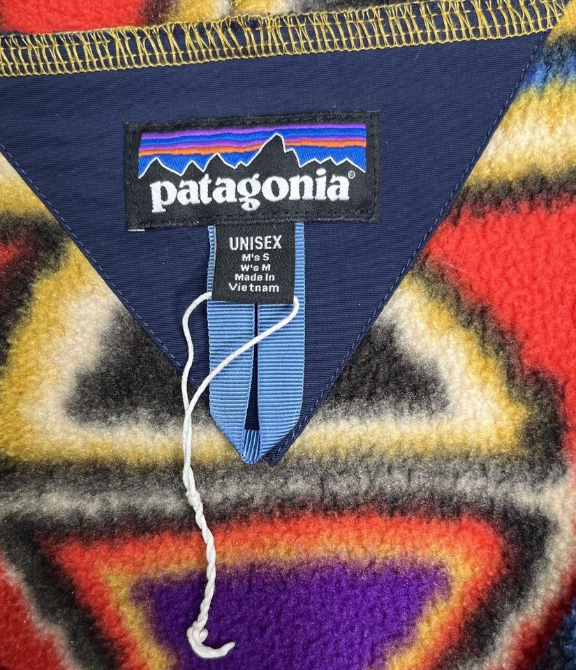 Patagonia Synchilla Cagoule Catalan Coral Aztec Anorak Fleece Jacket ...