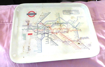 VINTAGE HARD PLASTIC TRAY UK UNDERGROUND SUBWAY LONDON TRANSPORT MUSEUM ...