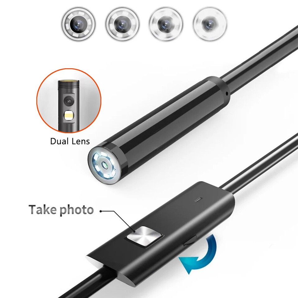 Dual Lens Endoscope Inspection Camera for iPhone 16/15/14/13/X Android ...